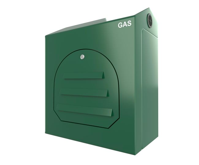 Robust gas meter housing from DMS Metering Solutions.