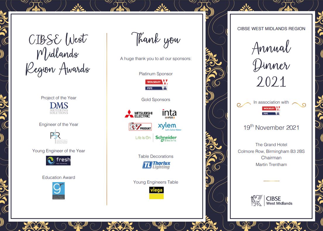 CIBSE Awards dinner - West Midlands 2021